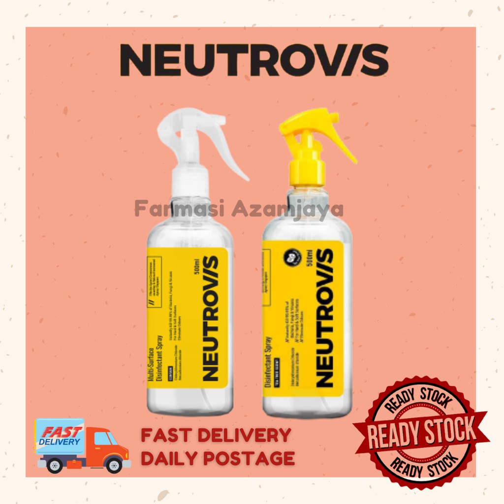 NEUTROVIS MULTI-SURFACE DISINFECTANT SPRAY 500ML (ORIGINAL/TEA TREE ...