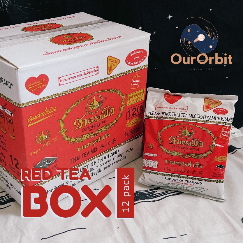 CHATRAMUE Thai Red Tea Milk Tea Box Carton Teh Merah No.1 Brand 400gx12 ...