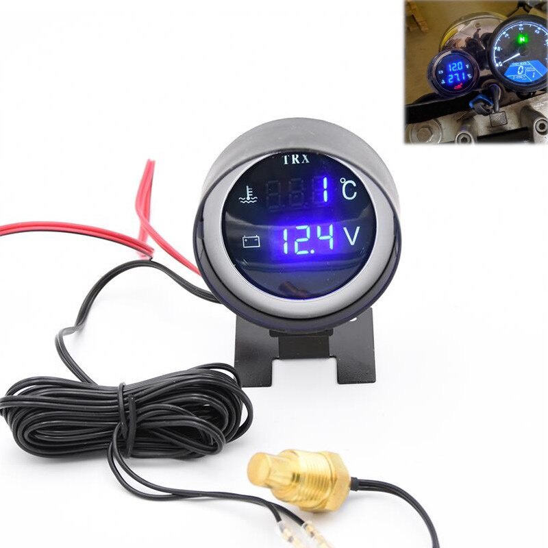 Round LCD Digital Car Truck Water Temp Gauge Temperature Sensor ...