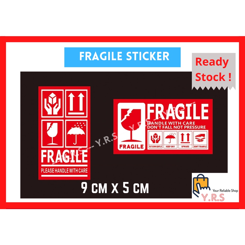 Fragile Sticker/Sticker Mudah Pecah/FRAGILE/Handle with care/Sticker ...