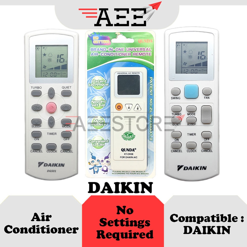 (Compatible: Daikin ) Universal / Multi Air Conditioner / Cond Remote ...