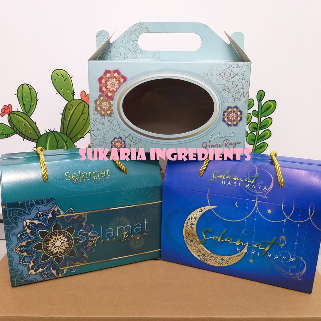 HARI RAYA GIFT BOX/ 2 STRINGS HARI RAYA BOX/ WINDOW HARI RAYA BOX 1PCS ...