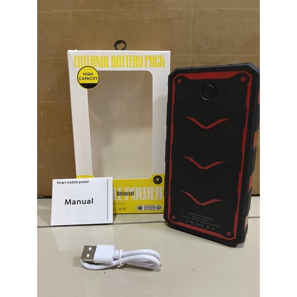 Solar Powerbank 80000mAh 2USB Port Solar Charging Waterproof Led Light Phone Fast Charger ...