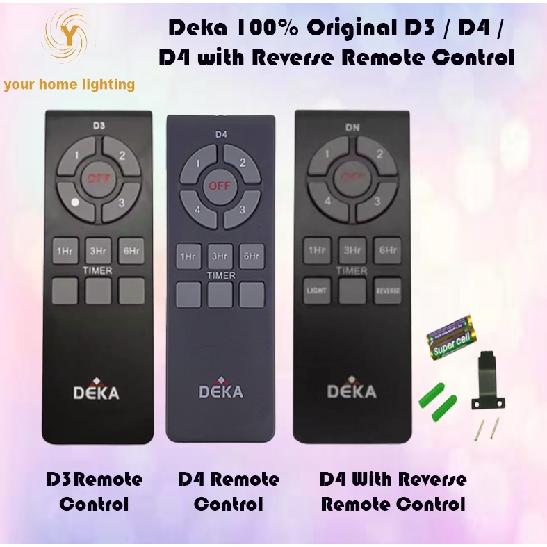 DEKA D3 & R3 3 SPEED REMOTE / D4 & R4 4SPEED REMOTE / DN 4 SPEED with Reverse Remote Control ...
