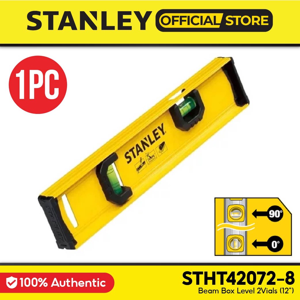STANLEY STHT42072-8 BEAM BOX LEVEL 2 VIALS | 12 | 300MM [ 42-072 ...