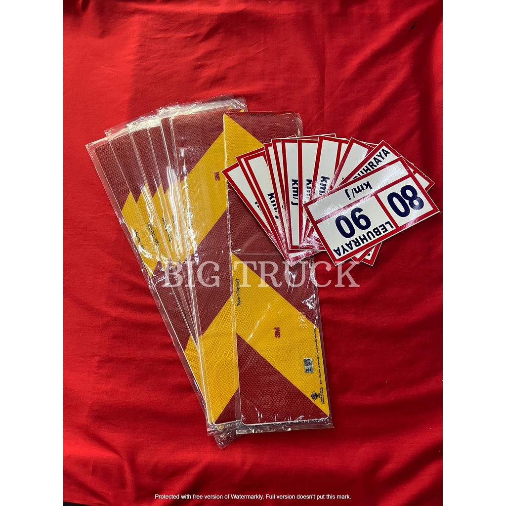 Stiker lori bundle/sticker lorry bundle/sticker puspakom/3M reflective ...