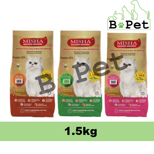 [Original] MISHA Dry Cat Food (1.5kg) - Chicken Tuna | Ocean Fish ...