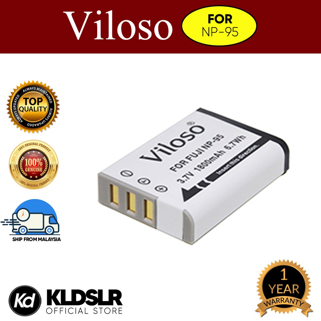 Viloso NP-95 Lithium-Ion Battery Pack (ONE (1) YEAR WARRANTY) | Shopee ...