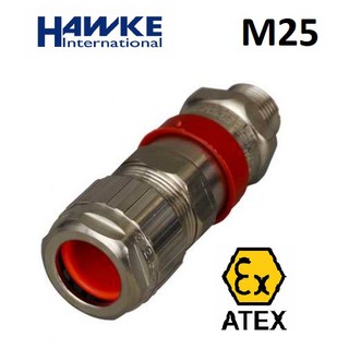 Exe/Exd Cable gland, HAWKE, Nickel Plated Brass, M25, IP66, IP67 & IP68 ...