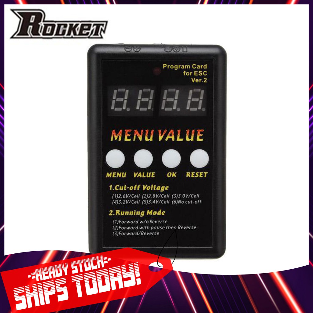 Rocket Hobby LED ESC Program Card Programming Electronic Speed ...