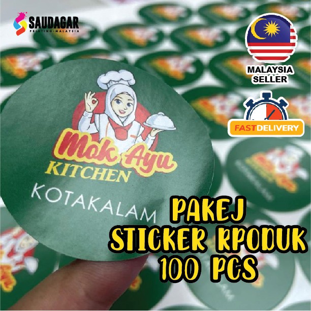 [READY MADE] Custom Sticker Label Produk Murah, Cepat, Pantas & Cantik ...