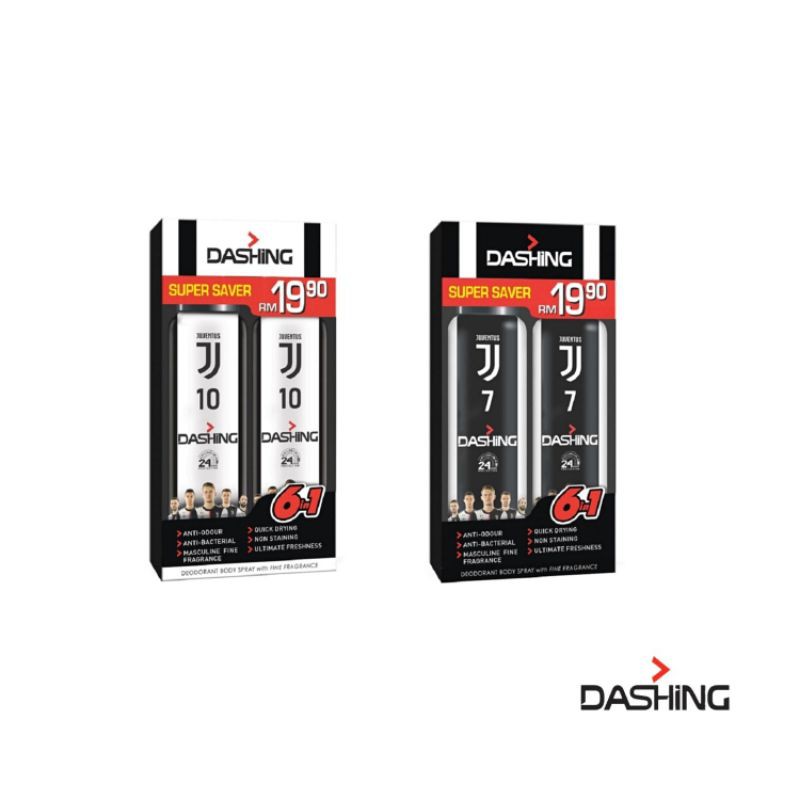 [TKM] Dashing Deodorant Body Spray Juventus #7/#10 (2 x125 ml) | Shopee ...