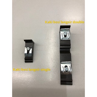 Raill besi Langsir 1.0mm Aluminium Doso Warna Hitam Set complete Single ...