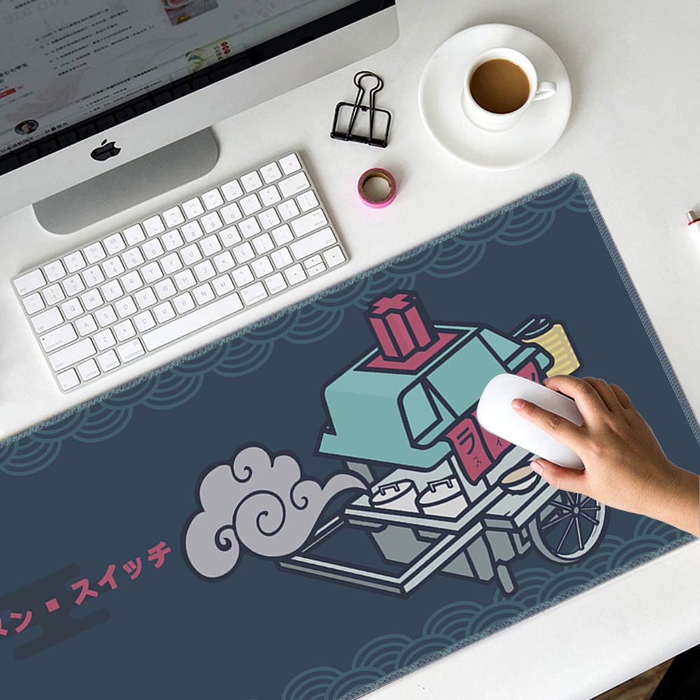 Ramen Sushi Mouse Pad Extended Mousepad Large Gaming Mouse pad Stitched ...