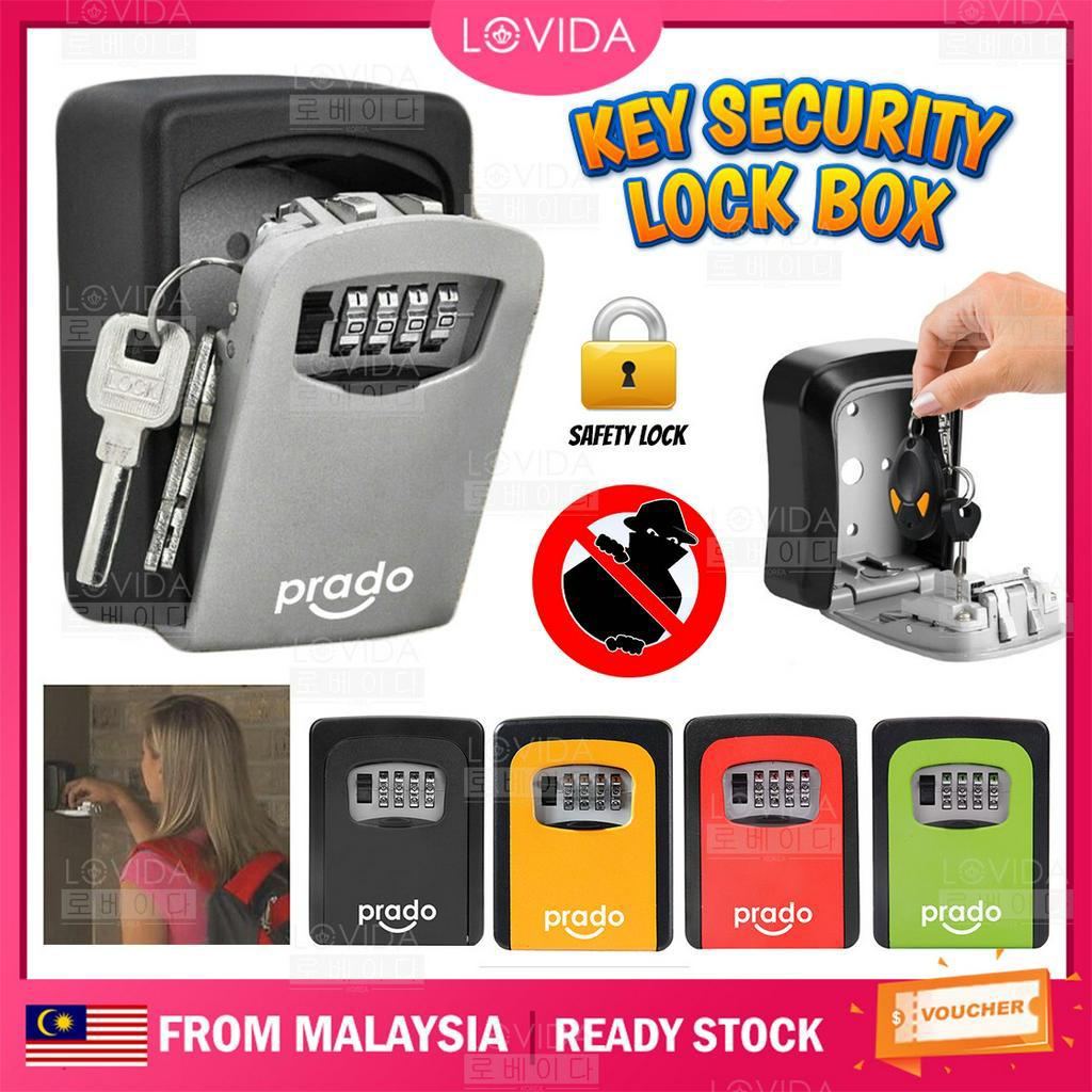 LOVIDA PRADO Security Key Lock Box 4-Digit Waterproof Wall Mount ...