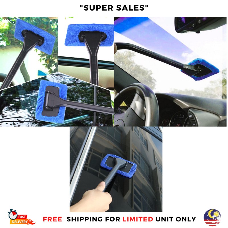 Portable Microfiber Car Window Cleaning Brush Windshield Cleaner ...