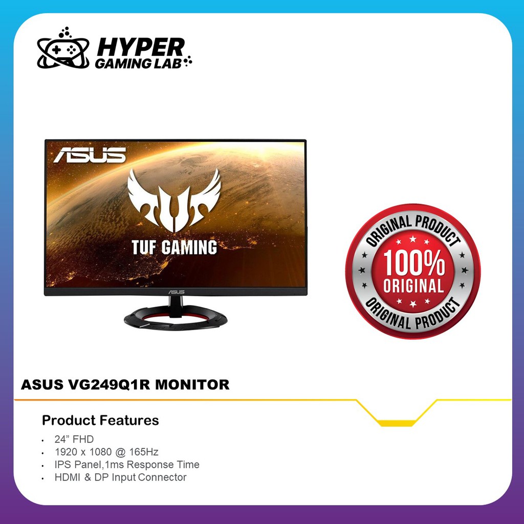 Asus tuf vg249q1r 24" ips fhd 144hz 1ms gaming monitor | BeeCost