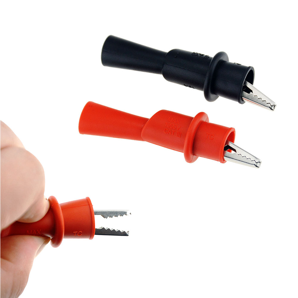 2PCS 1000V/10A Alligator Crocodile Test Clip Clamp For Universal ...