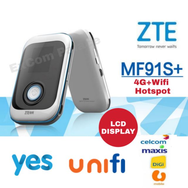 ZTE MF91S+ Portable 4G LTE Wifi Modem LCD Router Hotspot | Shopee Malaysia