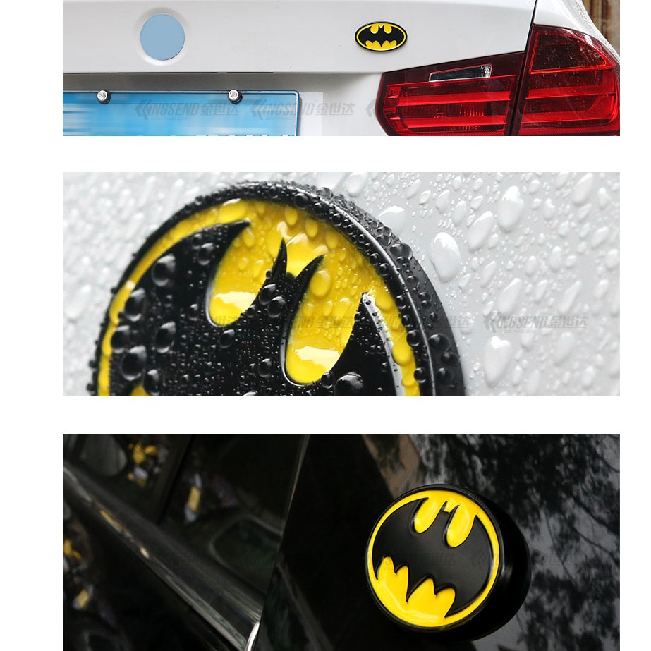 1pc 3D Batman logo Sticker Car logo badge sticker car styling ...