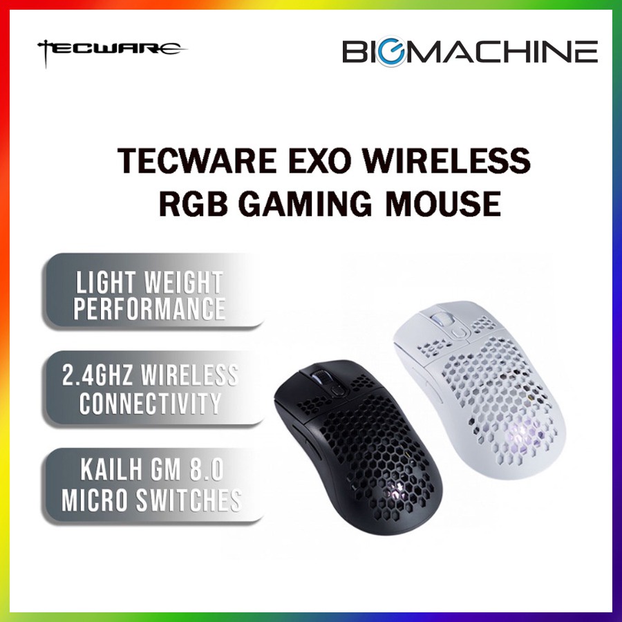Tecware Exo Wireless Rgb Gaming Mouse Shopee Malaysia