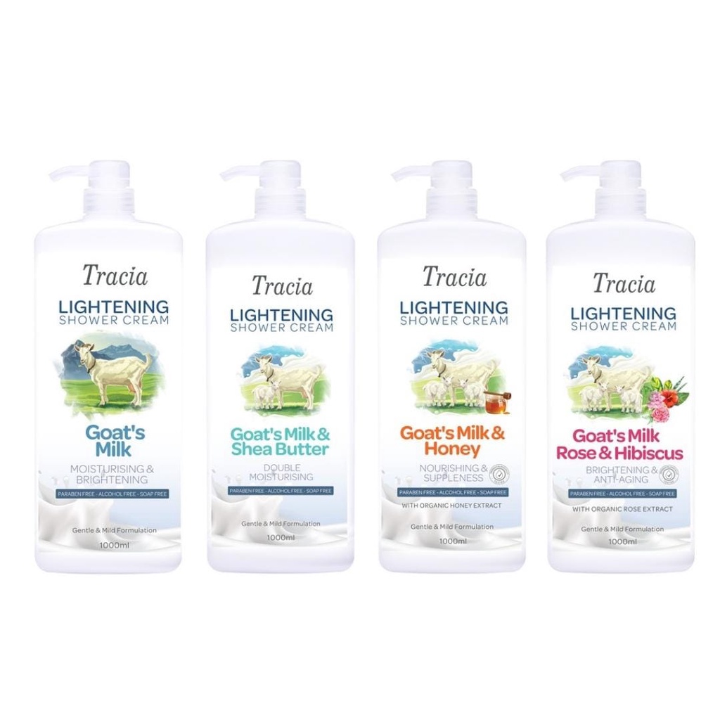 Tracia Lightening Shower Cream Goat Milk 1000ml | Shopee Malaysia