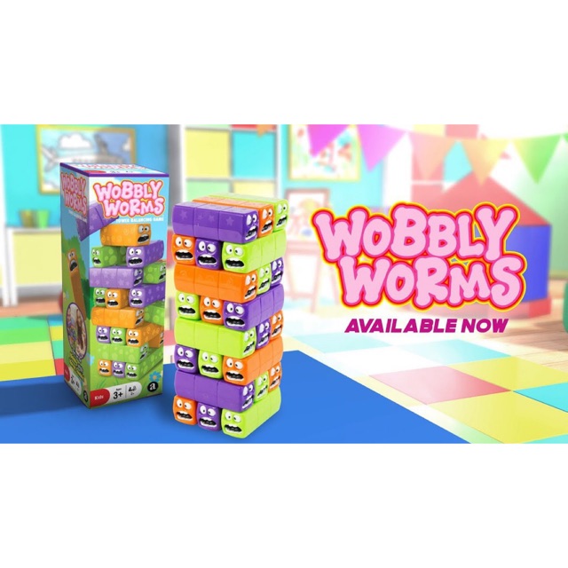 Wobbly Worms Stack Game Stack Block Tower Balance Game Toys for Kids ...