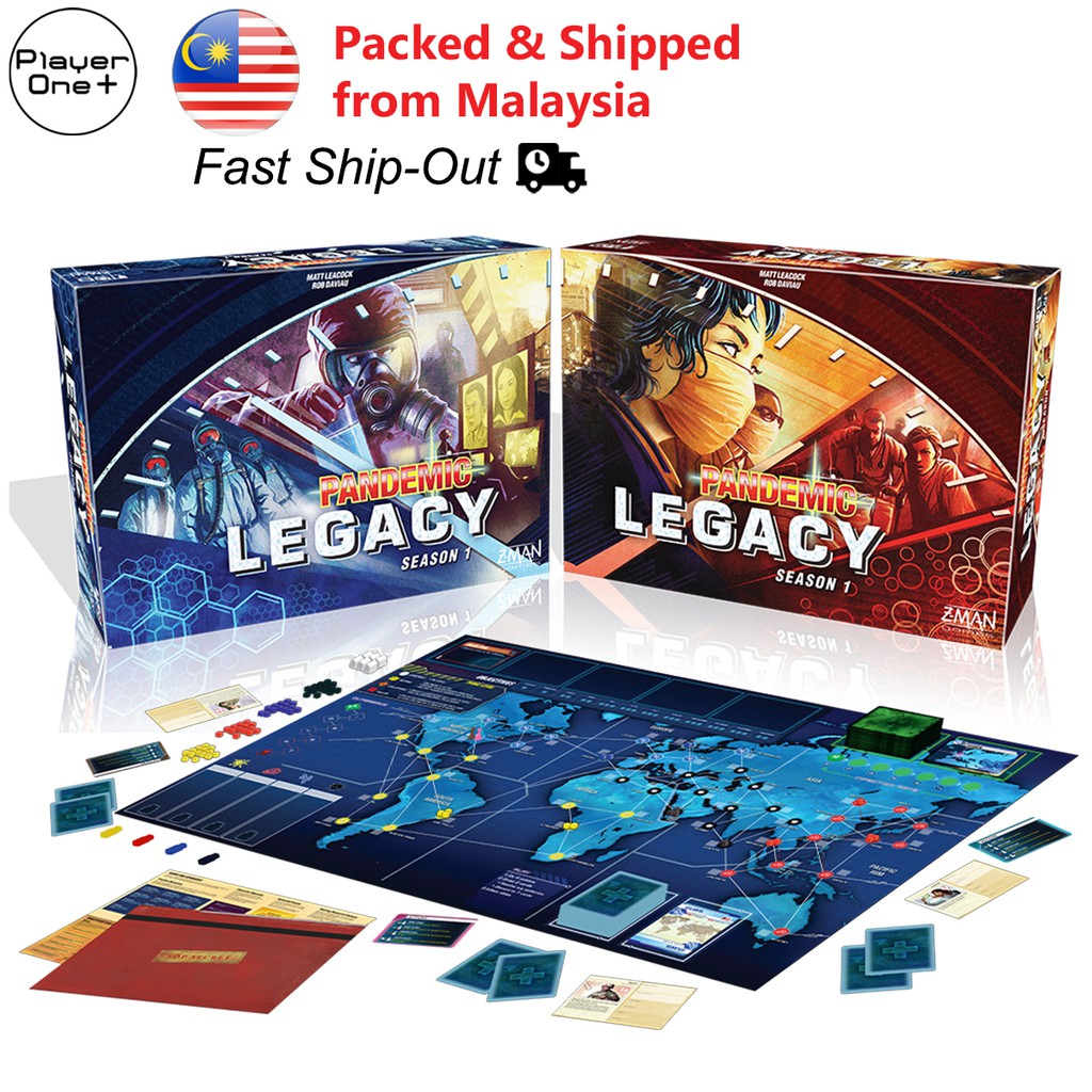 Pandemic Legacy Season 1 Blue and Red Box Board Game Fun Party Family ...