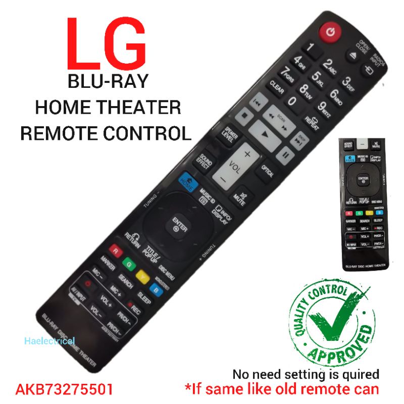LG Blu-ray home theatre remote control (new) | Shopee Malaysia