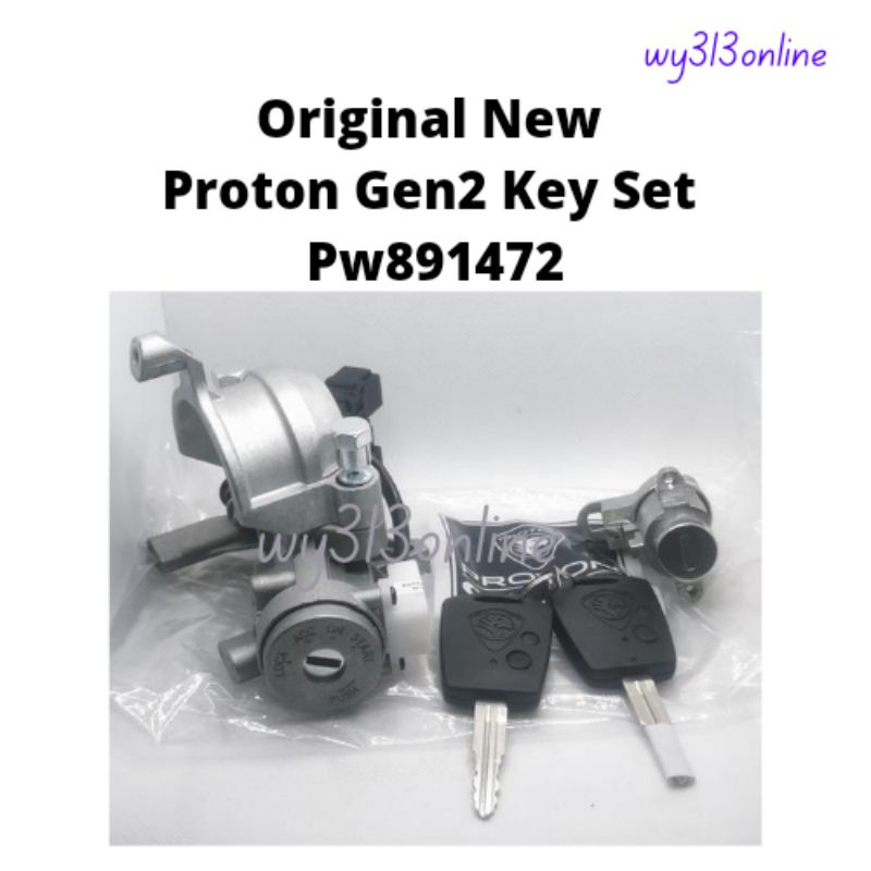 Original New Proton Gen2 #Key Set Ignition Lock Start Key Lock Assembly ...