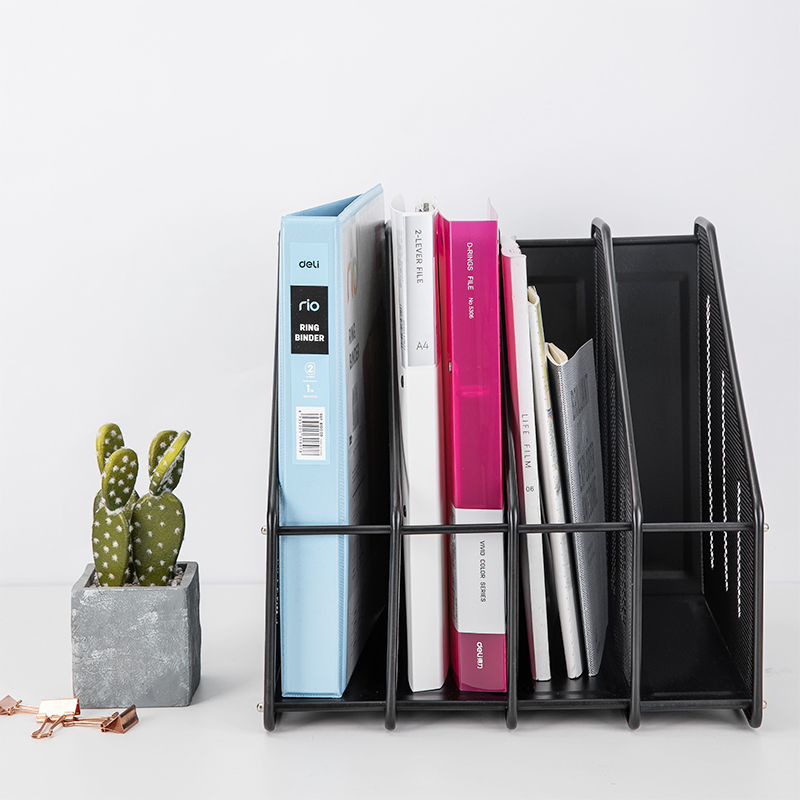 ≎〃办公文件资料框Storage file rackFile boxDili magazine box triple metal mesh ...
