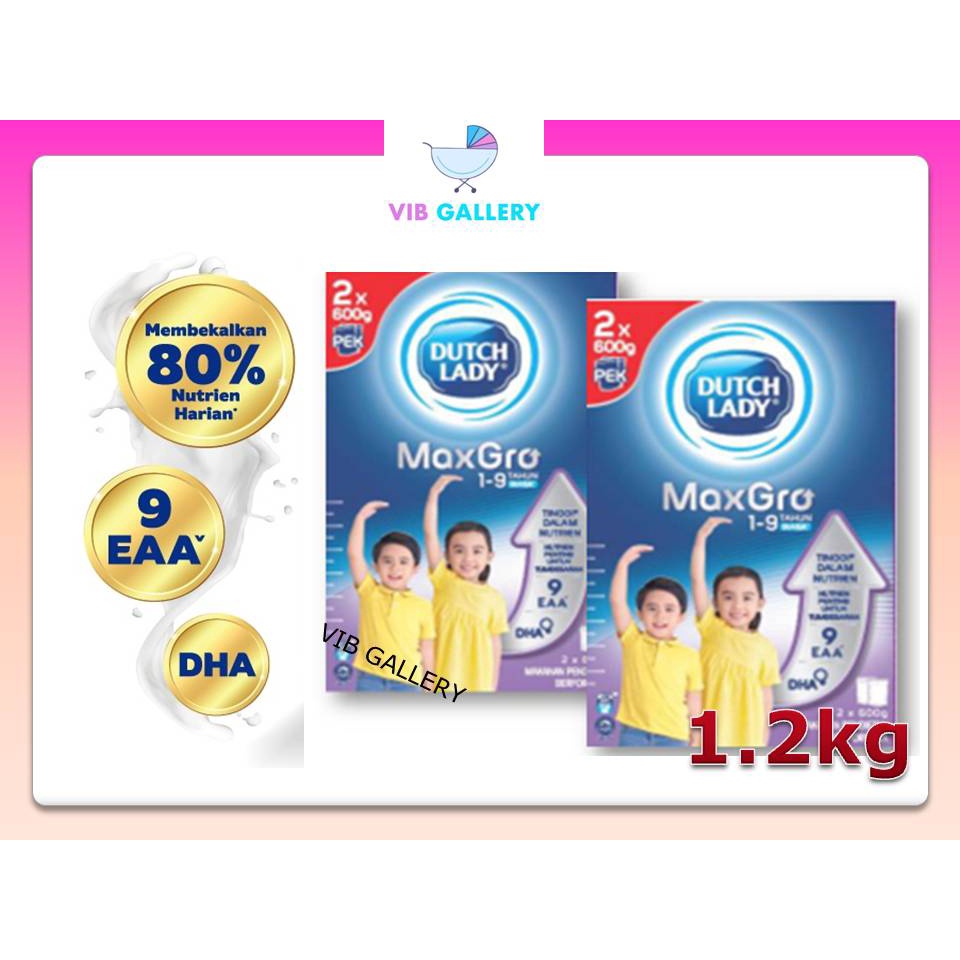 Dutch Lady MaxGro 1-9 Years 1.2kg ( Makanan Pendietan Berformula ...