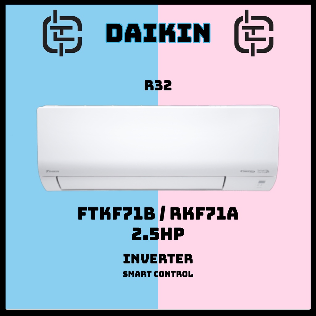 Daikin Air Conditioner Wall Mounted Standard Inverter R32 2 5hp Ftkf71b