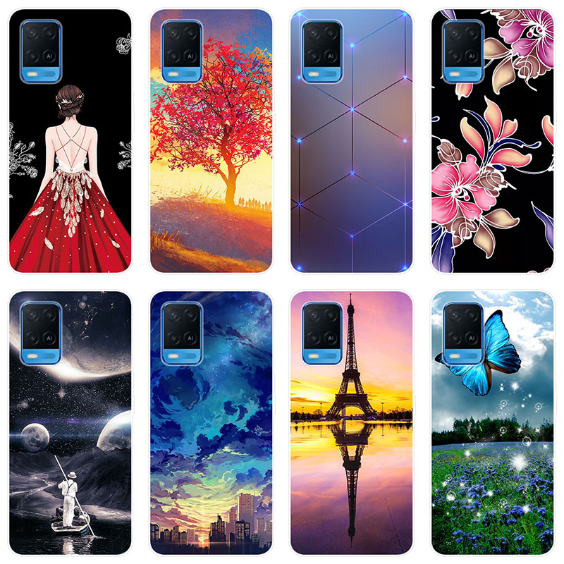 OPPO A54 Case Silicone TPU Back Cover OPPO A54 A 54 OPPOA54 Soft Phone ...
