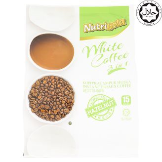 Nutrigold 3 In 1 Hazelnut Instant Premix White Coffee 15 Sticks x 30g ...