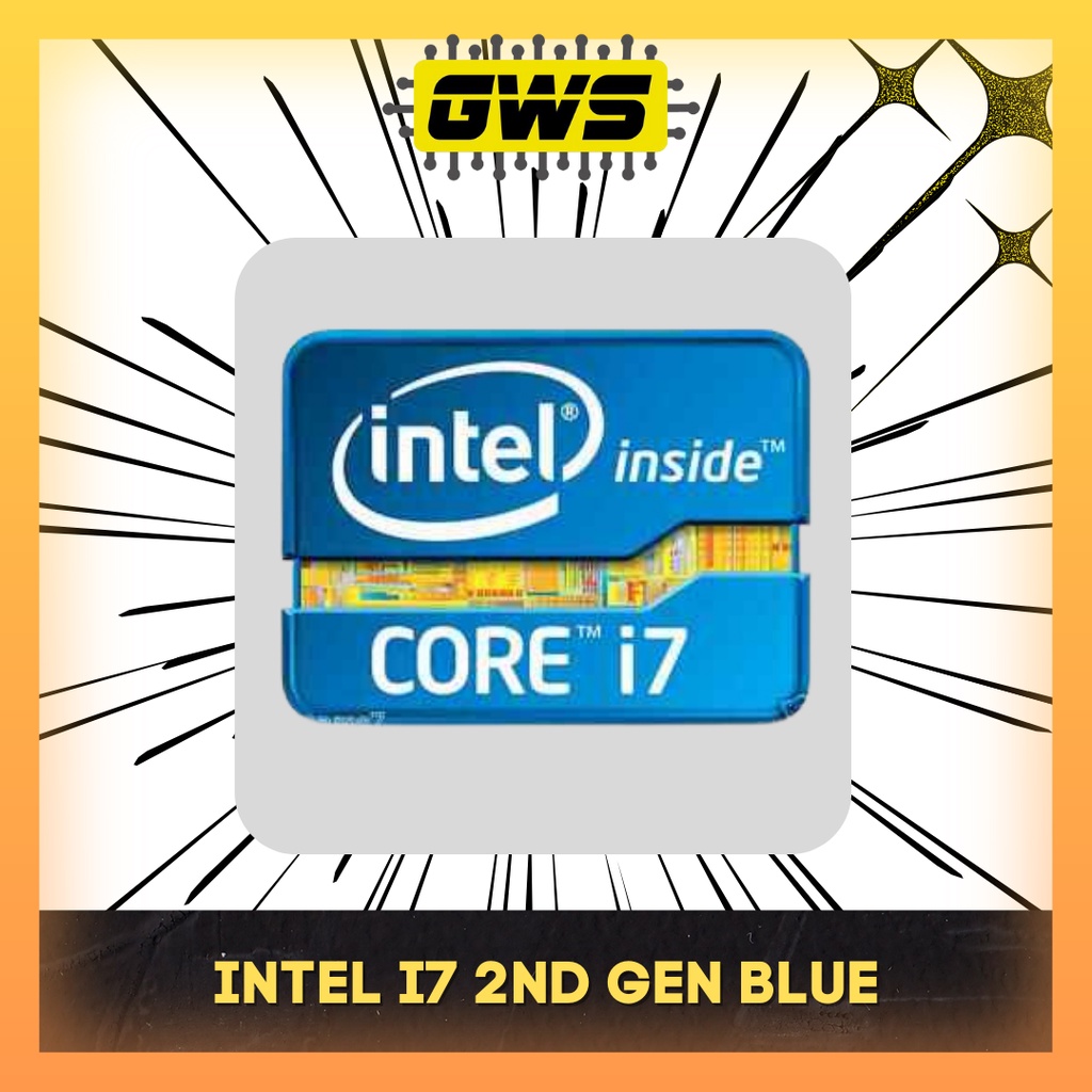 Original Intel i7 2ND GEN BLUE Logo Sticker for Laptop/Desktop | Shopee ...