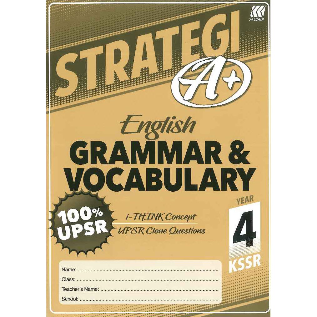 Buku latihan strategi a+ english grammar & vocabulary year 4 kssr ...