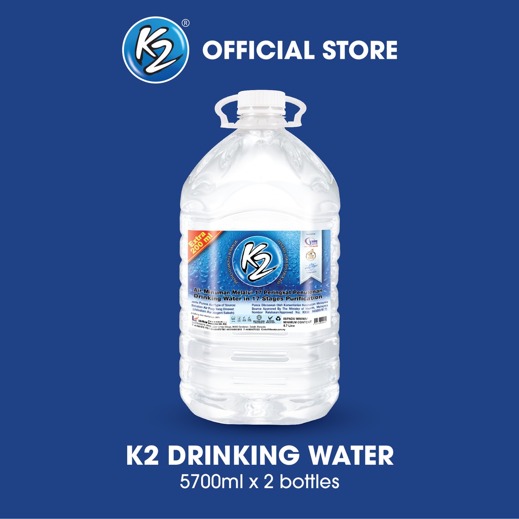 (Sabah) K2 Drinking Water 5700ml- 1 Carton | Shopee Malaysia
