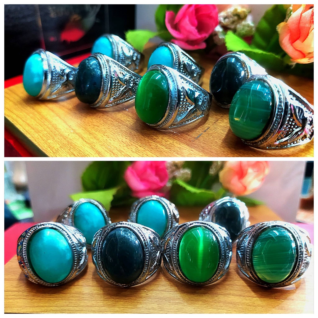 Pelbagai Jenis Warna Cincin Batu Jed Hjiau(Green Jade) dan Mata Kucing ...
