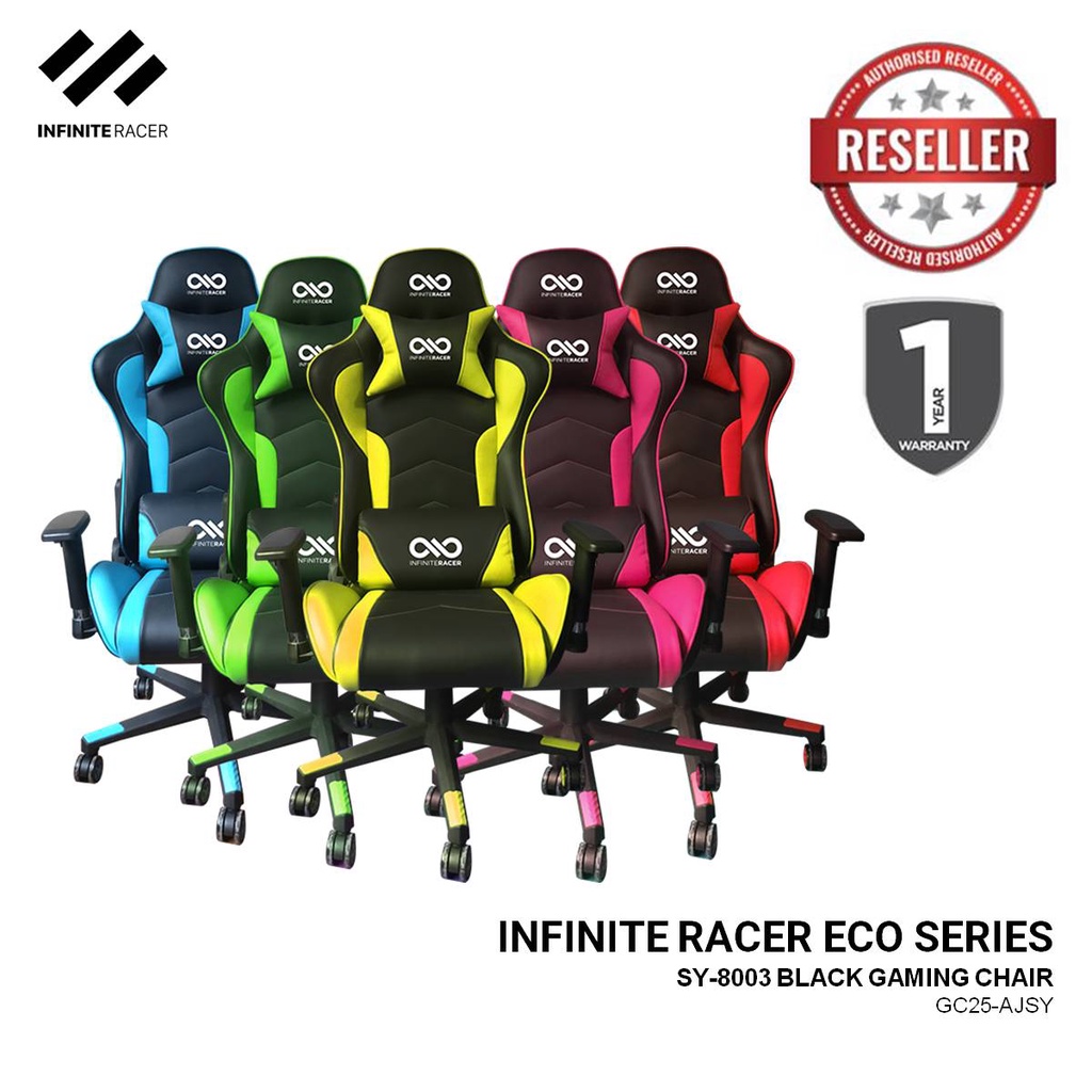 INFINITE RACER ECO SERIES SY-8003 GAMING CHAIR - 2D ARMREST/60MM CASTER ...