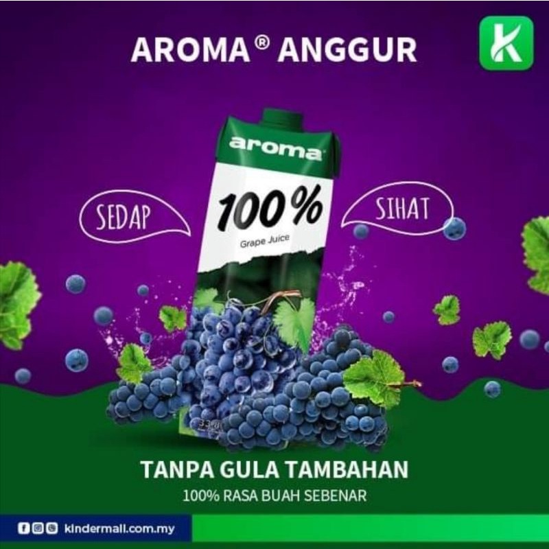 Jus buah anggur aromma | Shopee Malaysia