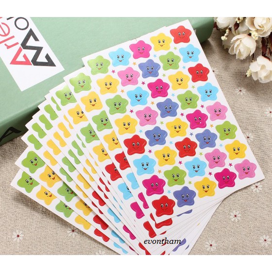 Children Smile Stars Reward Kids Teacher Label Sticker For STUDENT ...