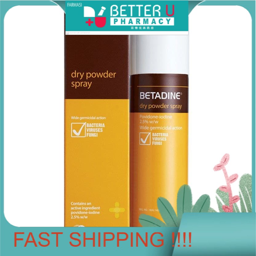 Betadine Dry Powder Spray 55G (EXP 09/2023) | Shopee Malaysia