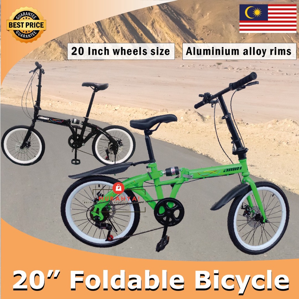 Basikal lipat Folding bike bicycle 20 inch adult shock absorber ...