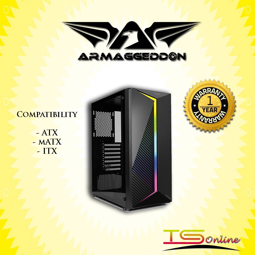 Armaggeddon Nimitz N3 Excellent ATX Gaming PC Case with RGB Lightning ...