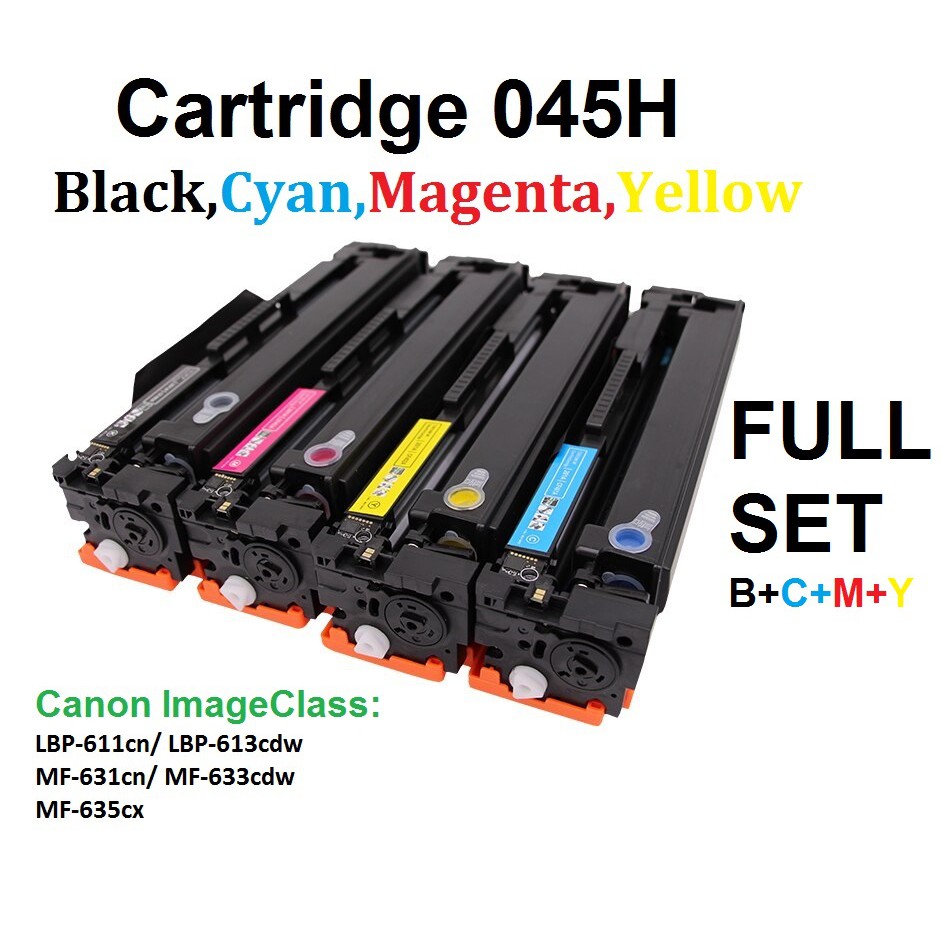 SET Compatible Canon CRG Cartridge 045 MF 631cn 633cdw 635cx MF631cn ...
