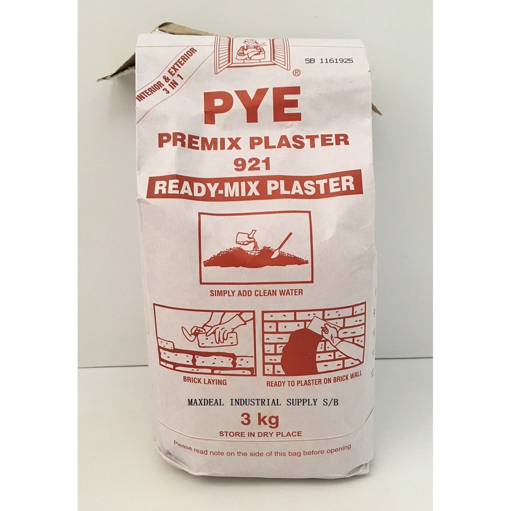 PYE Premix Plaster 921 Ready Mixed Plaster / Simen Siap Campur ( 3 kg ...