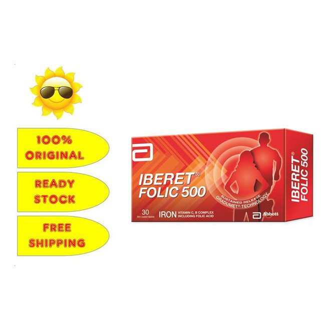 IBERET FOLIC 500 (Abbott) 30 tablets | Shopee Malaysia