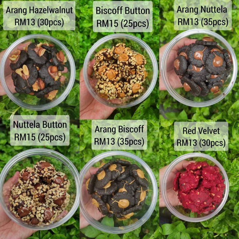 NUTELLA BUTTON COOKIES-ARANG HAZELWALNUT | Shopee Malaysia
