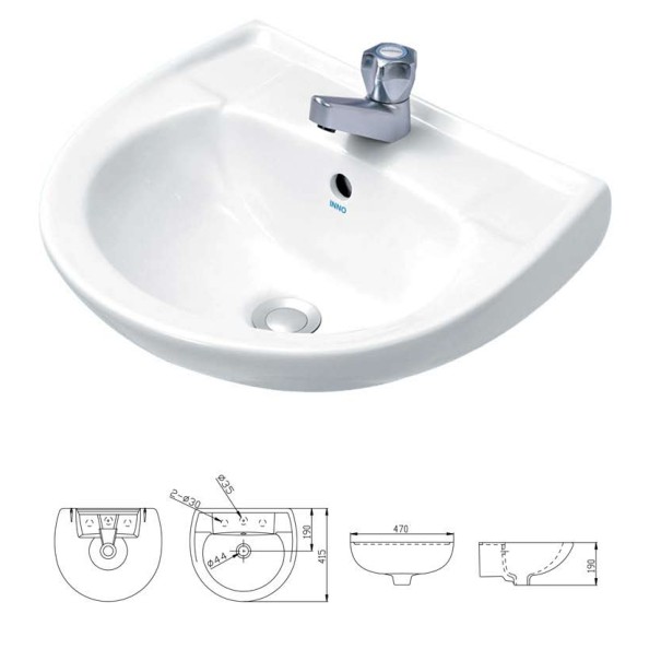 INNO WB2009 19" CERAMIC BASIN SINKI 470MM | Shopee Malaysia